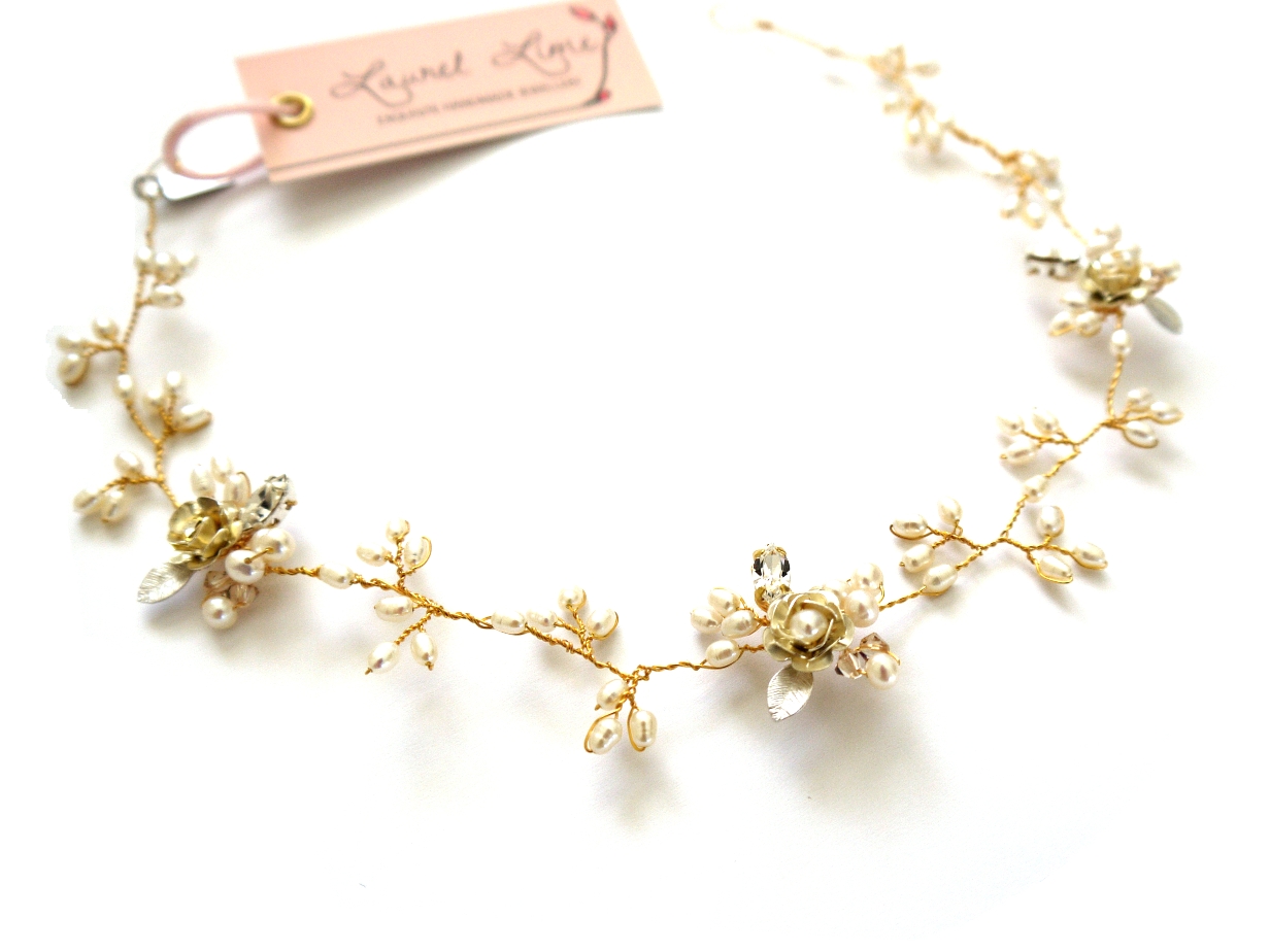 Primrose Bridal Hair Vine - Laurel Lime Wedding Accessories