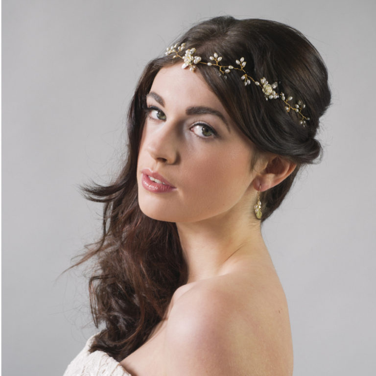 Delicate boho bridal hair vine. An enchanting halo for all hair types.