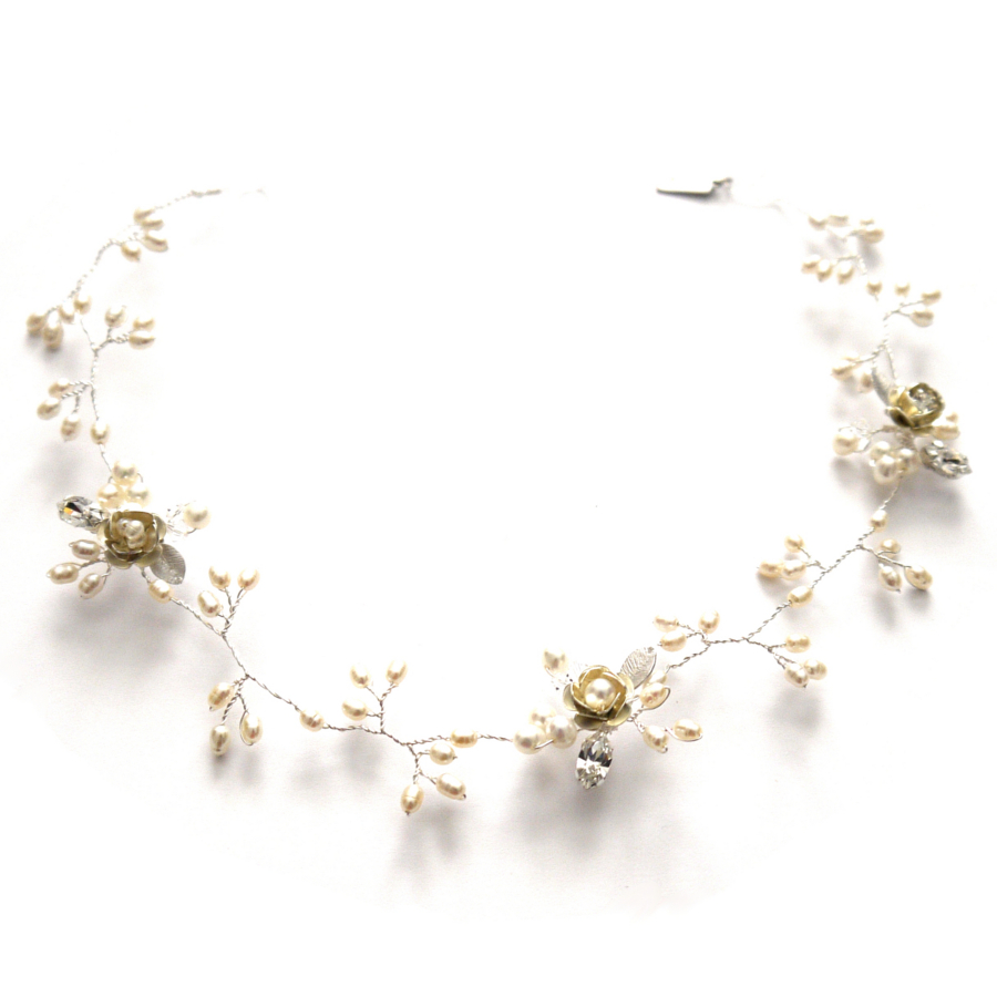 Primrose Bridal Hair Vine - Laurel Lime Wedding Accessories