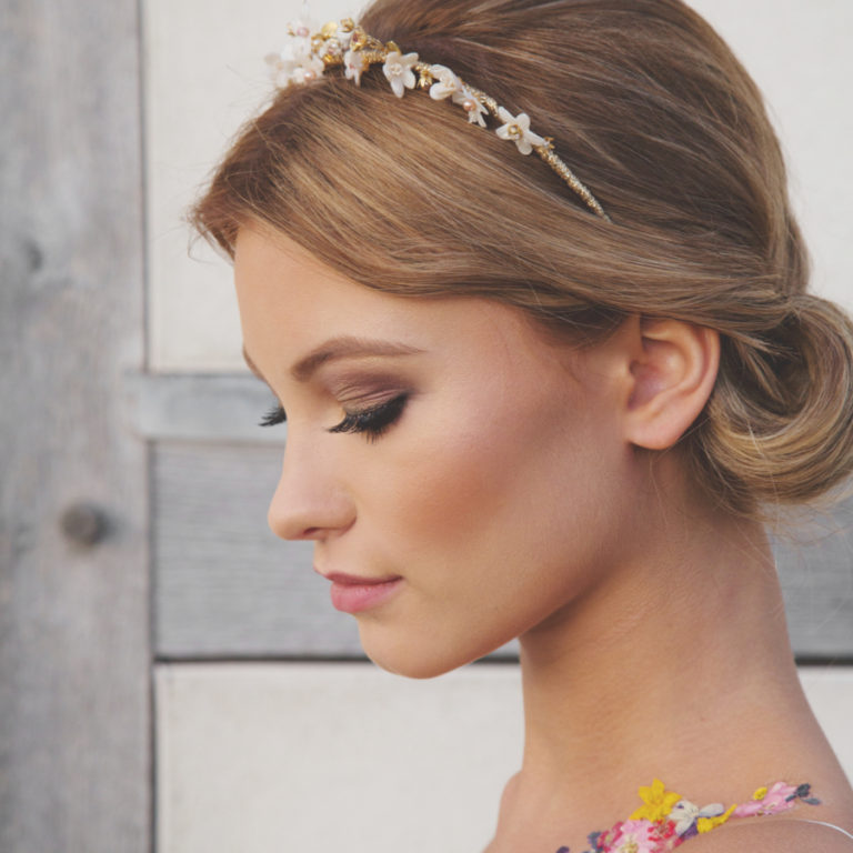 Bee bridal tiara - Delicate and romantic bee and flower bridal tiara.