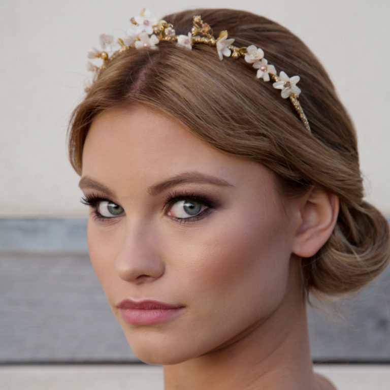 Bee bridal tiara - Delicate and romantic bee and flower bridal tiara.