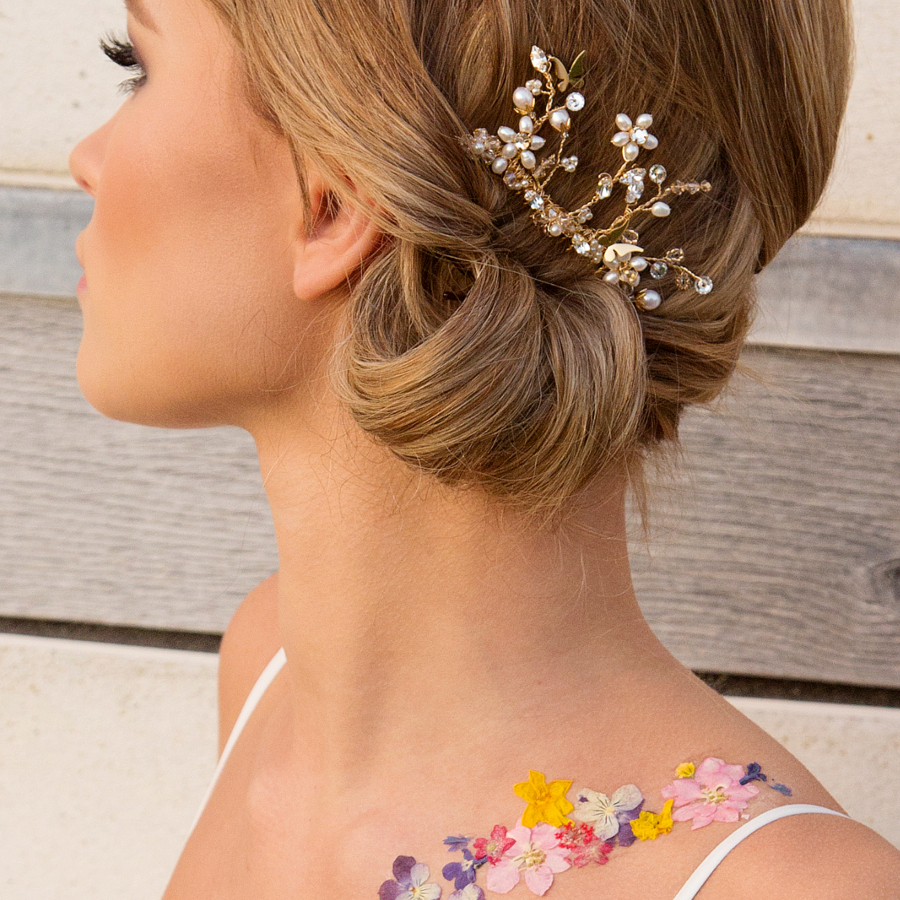 Woodland Bridal Comb - Laurel Lime Wedding Accessories