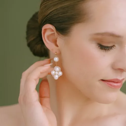 Luxury large real pearl drop earrings. Statement real pearl earrings